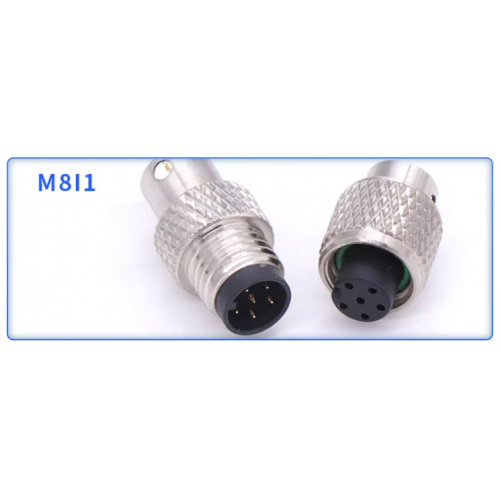 M8 connector-M8l1 Short shielded mesh rubber-coated male/female plug ...